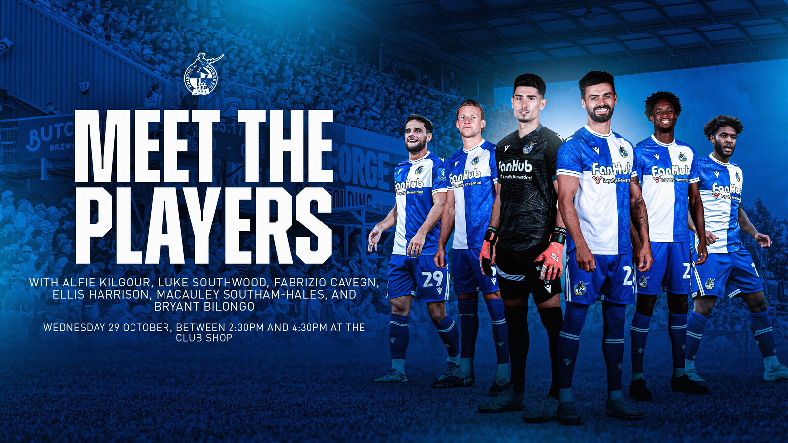 Men's First Team players to appear at Rovers Club Shop during Autumn ...