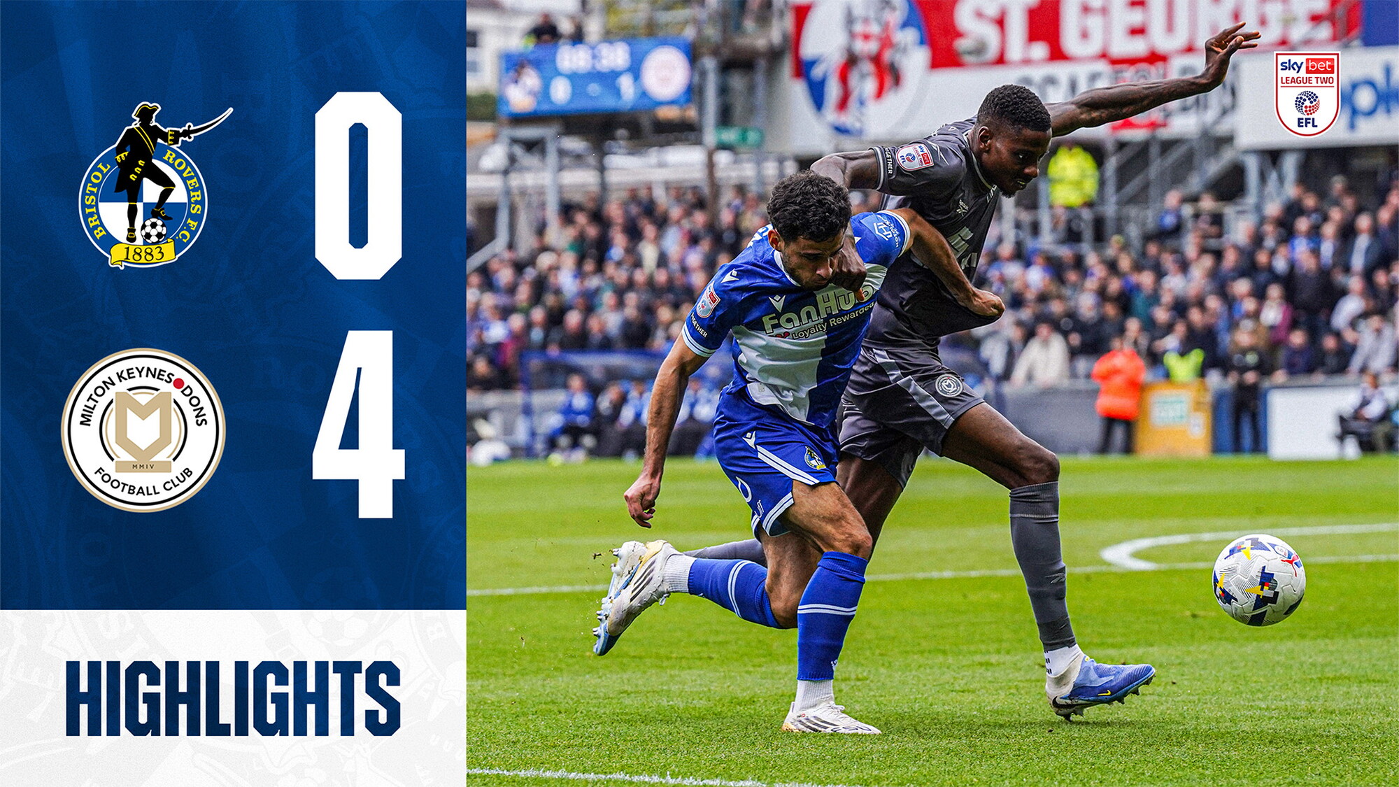 Highlights | Bristol Rovers 0-4 Milton Keynes Dons | Bristol Rovers FC