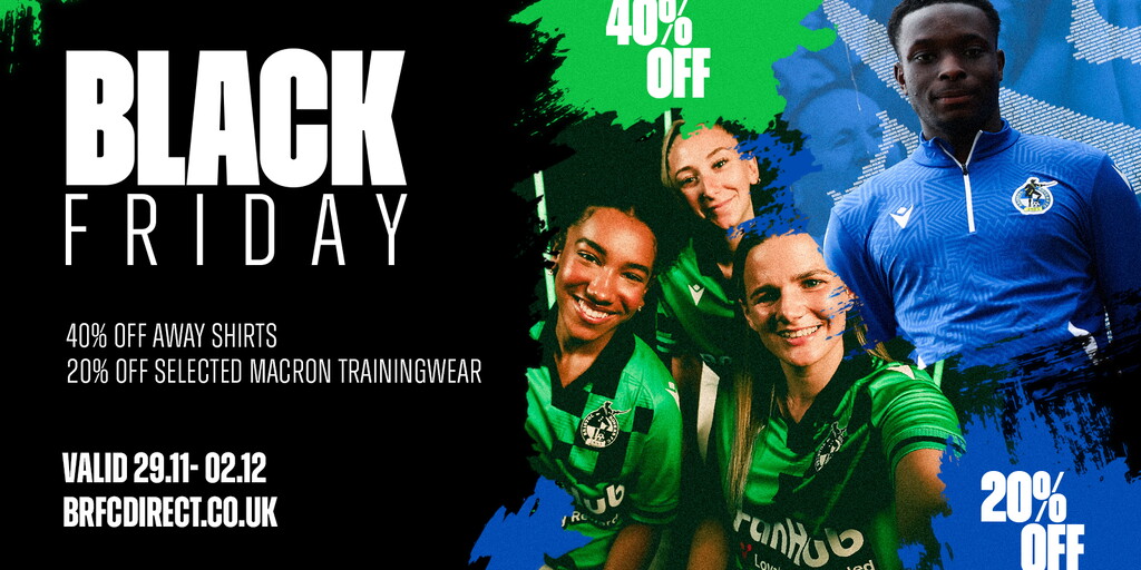 40 per cent off Away Shirts | Black Friday sale now on! | Bristol Rovers FC